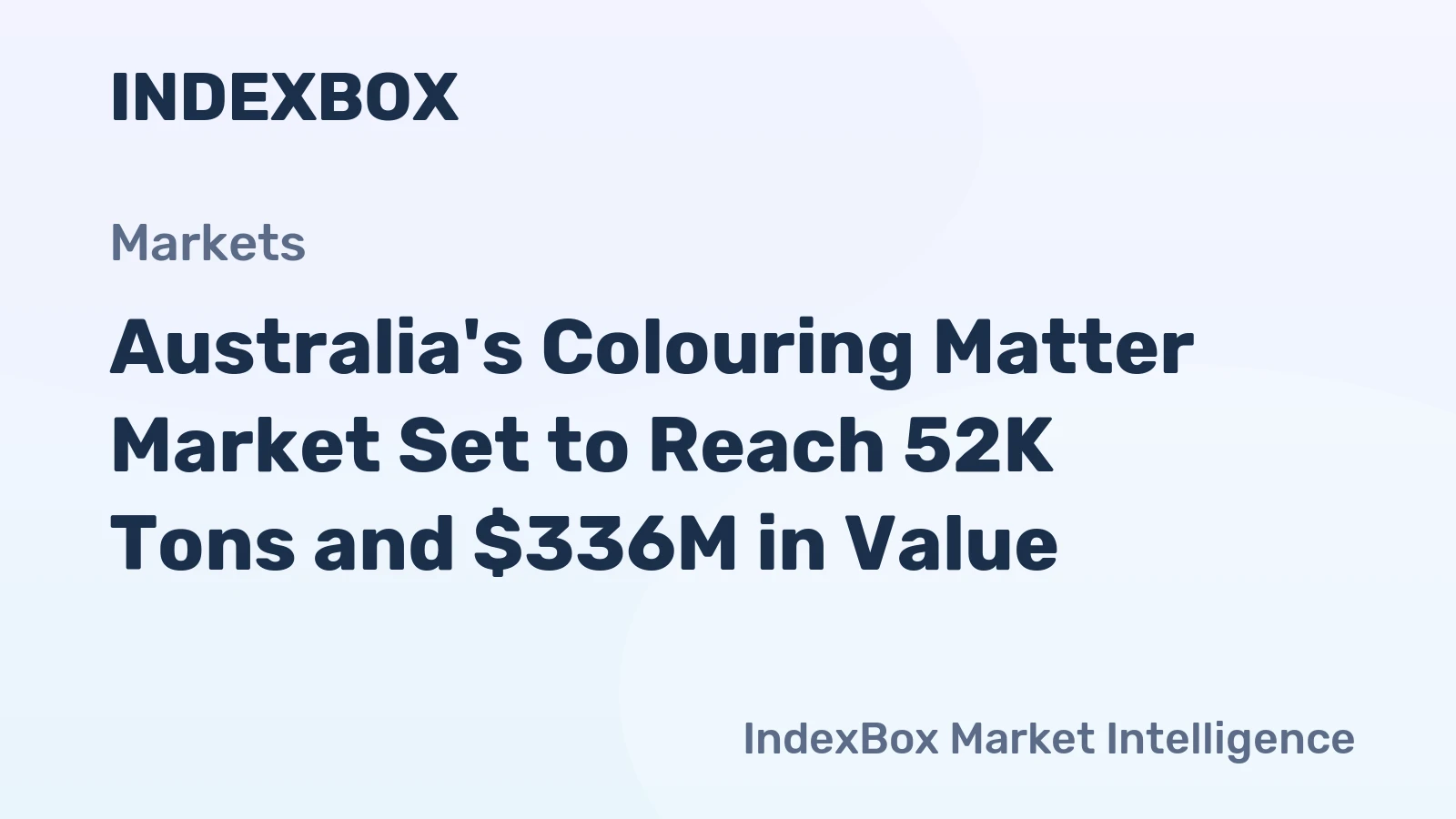 Australia's Colouring Matter Market Set to Reach 52K Tons and $336M in Value
