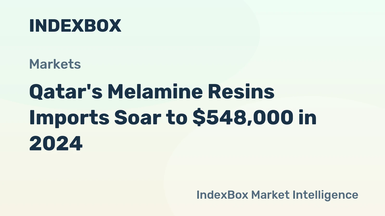 Qatar's Melamine Resins Imports Soar to $548,000 in 2024