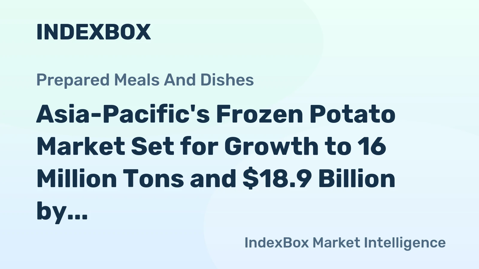 Asia-Pacific's Frozen Potato Market Set for Growth to 16 Million Tons and $18.9 Billion by 2035