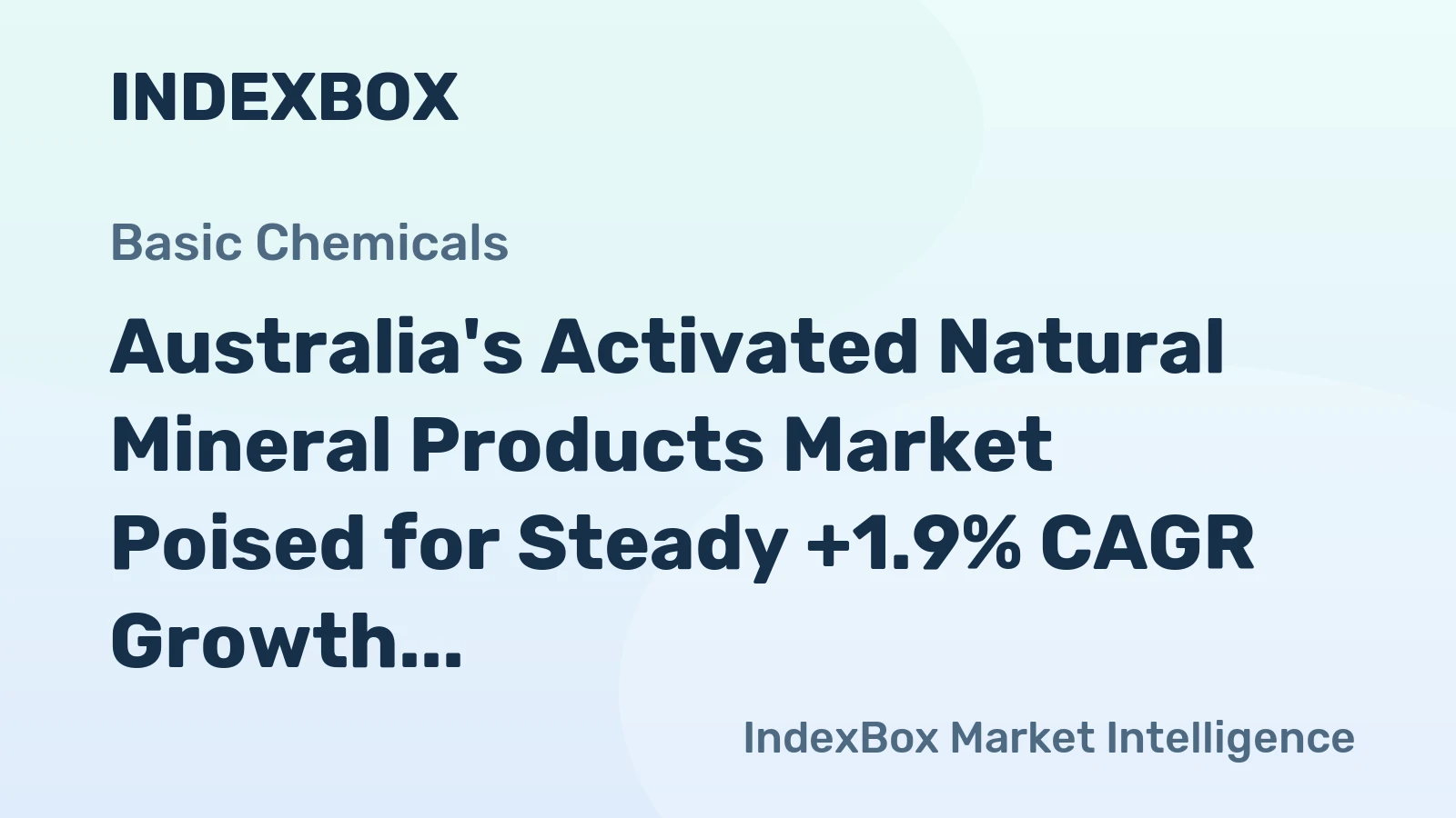 Australia's Activated Natural Mineral Products Market Poised for Steady +1.9% CAGR Growth Through 2035