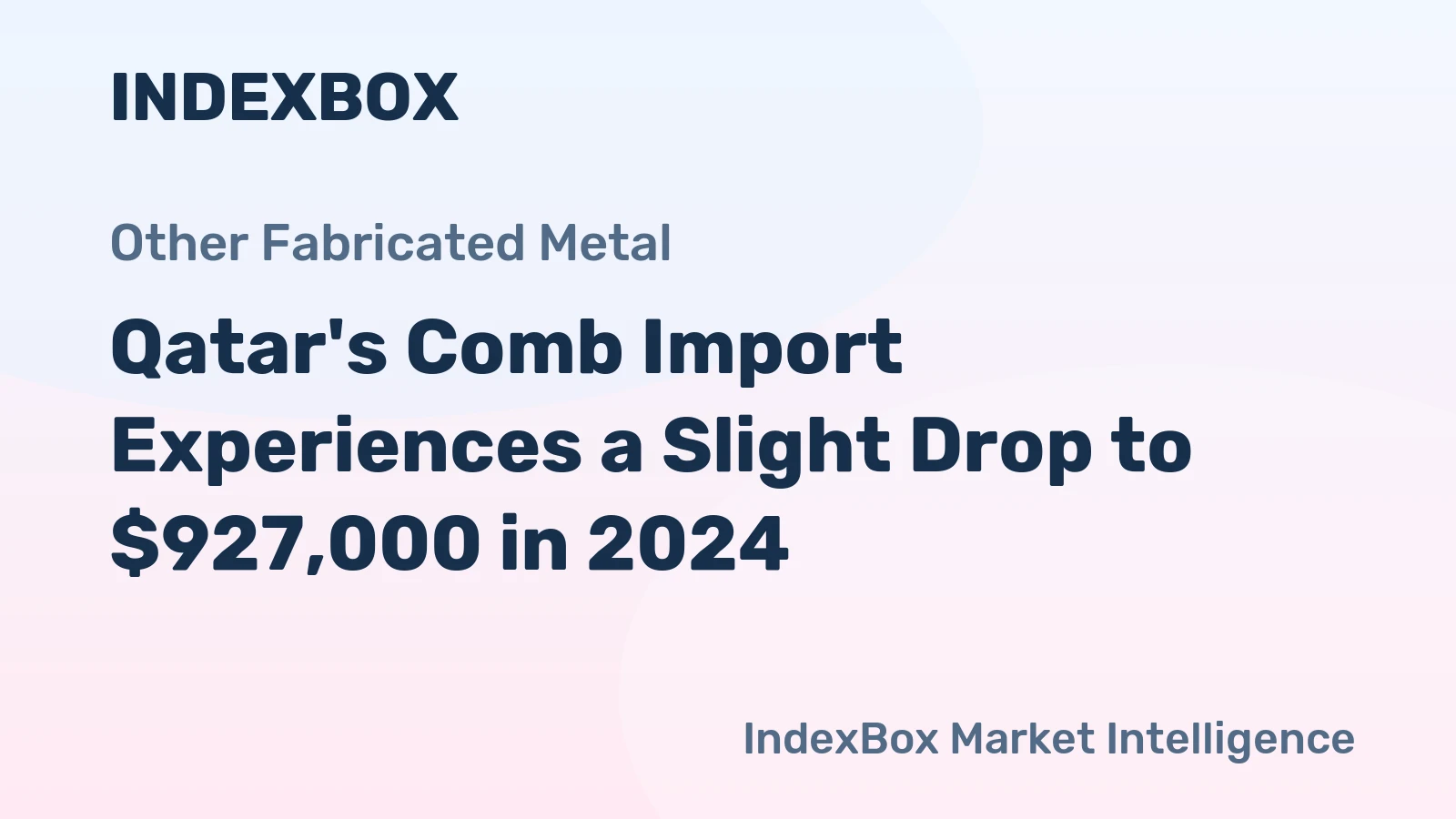 Qatar's Comb Import Experiences a Slight Drop to $927,000 in 2024