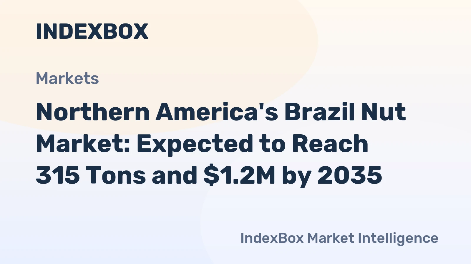 Northern America's Brazil Nut Market: Expected to Reach 315 Tons and $1.2M by 2035