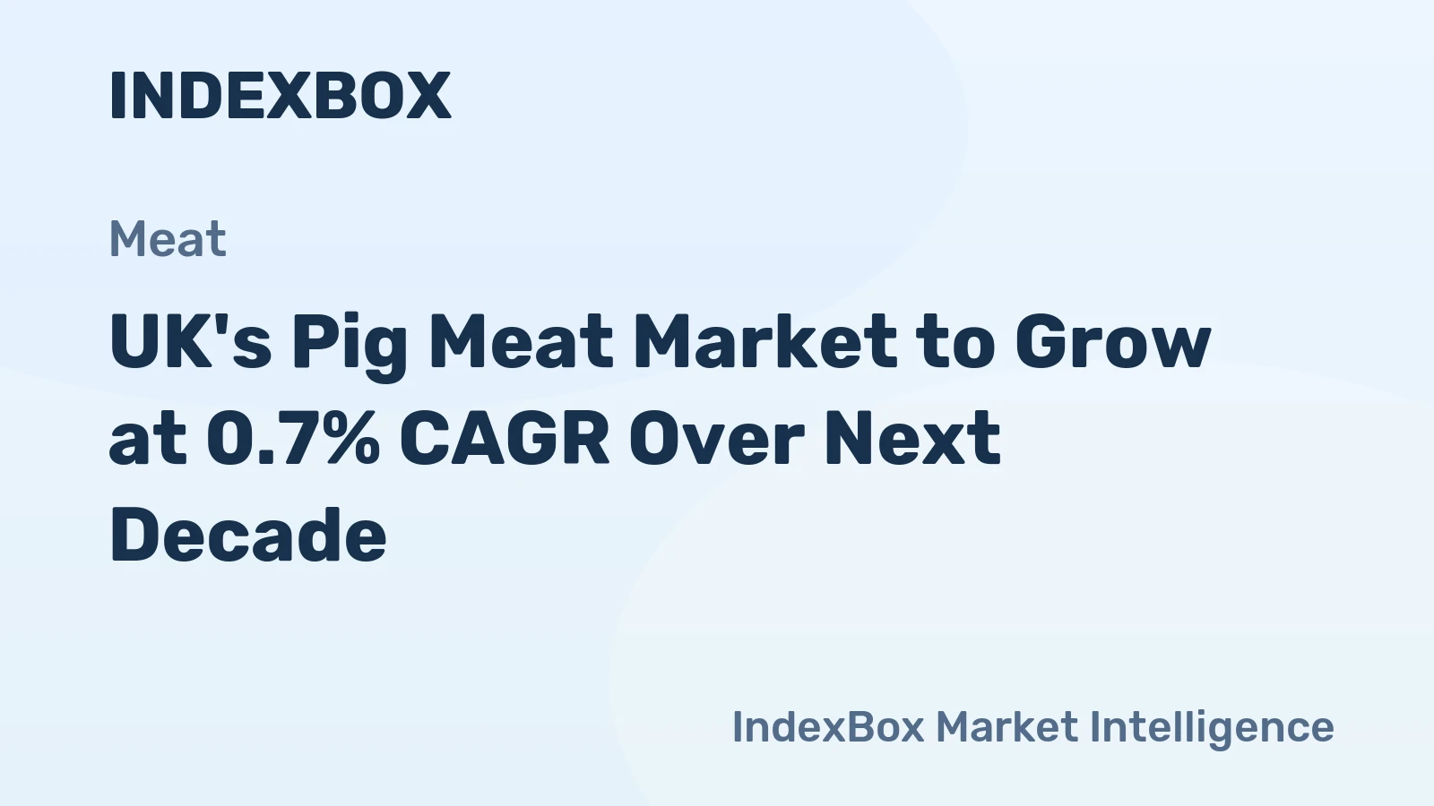 UK's Pig Meat Market to Grow at 0.7% CAGR Over Next Decade