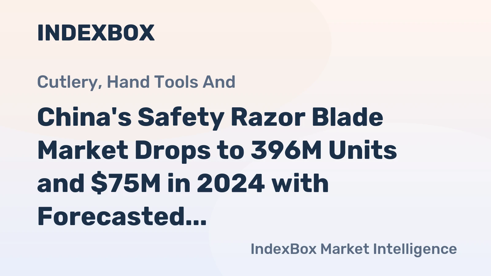 China's Safety Razor Blade Market Drops to 396M Units and $75M in 2024 with Forecasted Growth to 634M Units