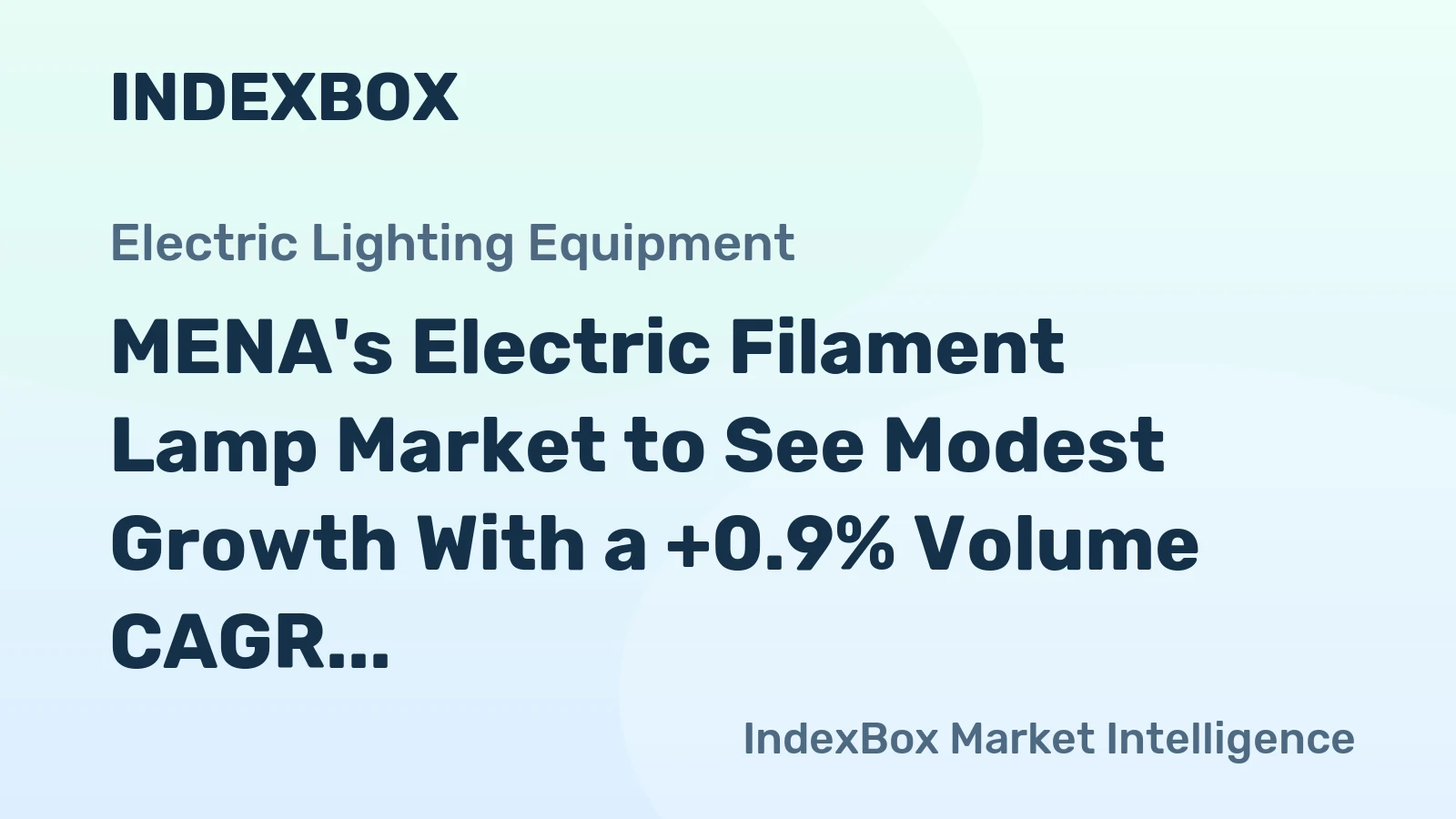 MENA's Electric Filament Lamp Market to See Modest Growth With a +0.9% Volume CAGR Through 2035