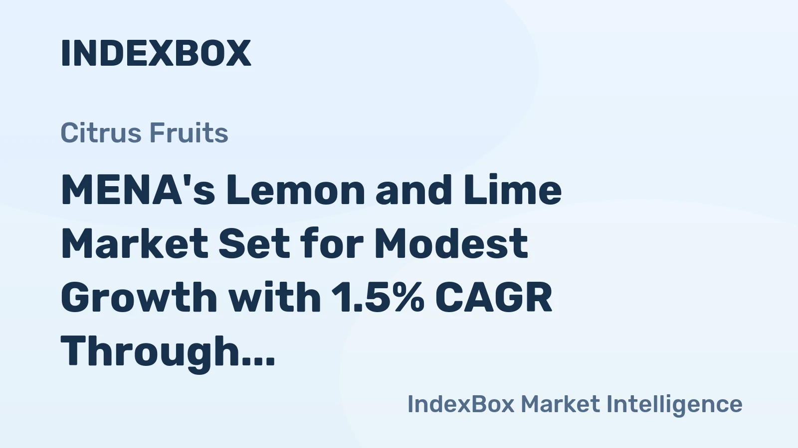 MENA's Lemon and Lime Market Set for Modest Growth with 1.5% CAGR Through 2035
