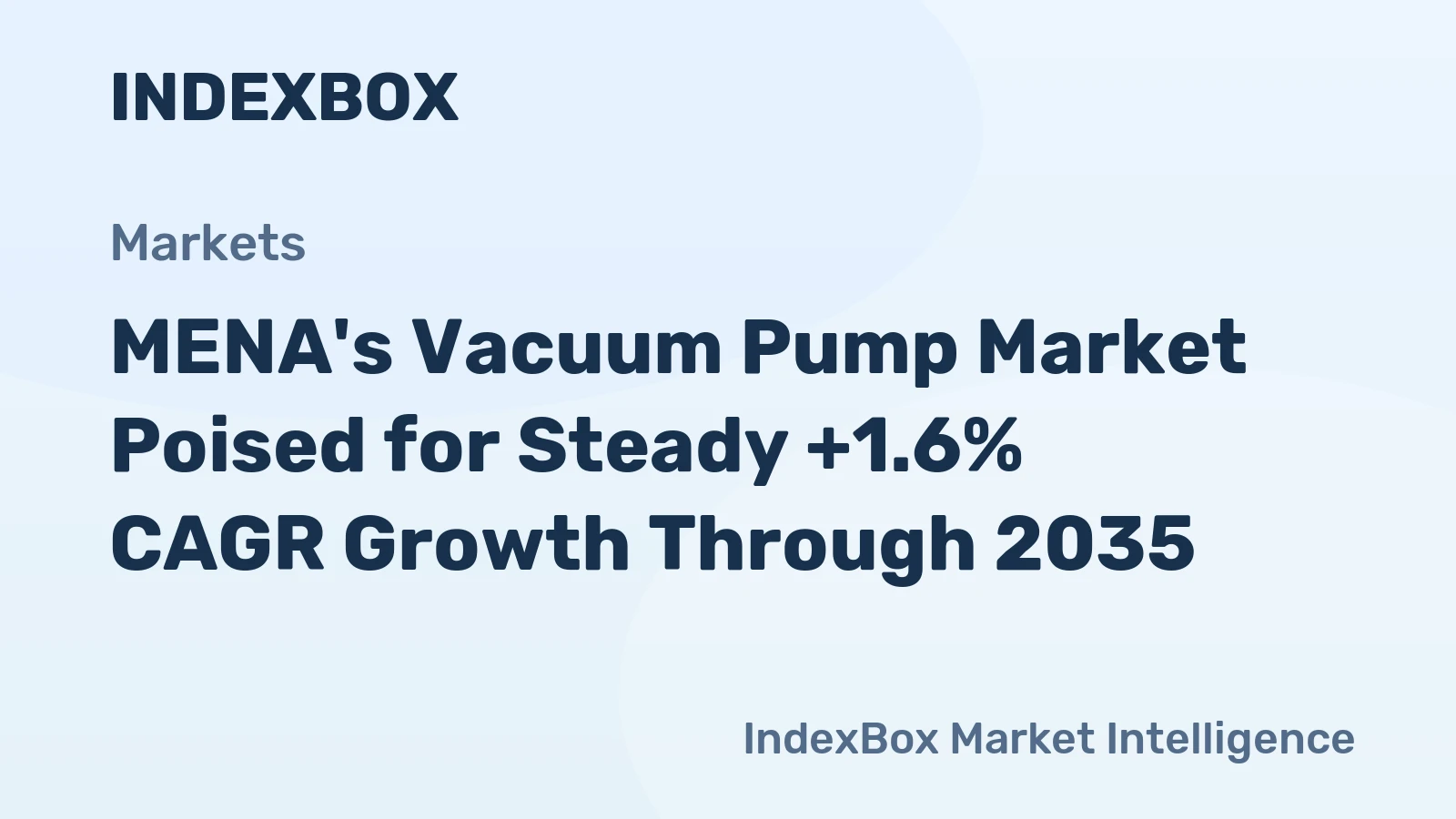 MENA's Vacuum Pump Market Poised for Steady +1.6% CAGR Growth Through 2035