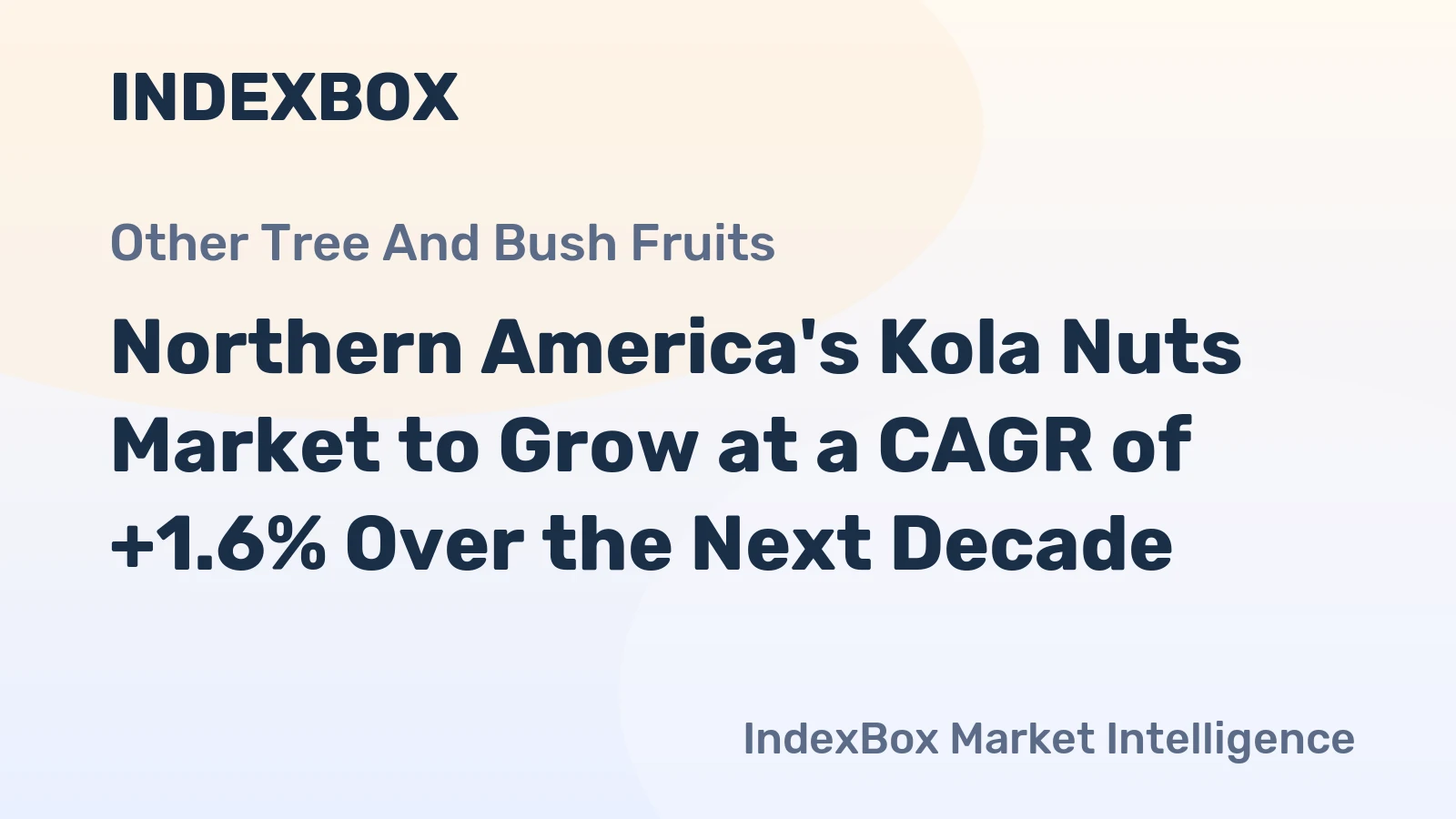 Northern America's Kola Nuts Market to Grow at a CAGR of +1.6% Over the Next Decade