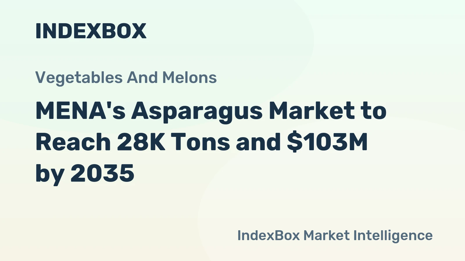 MENA's Asparagus Market to Reach 28K Tons and $103M by 2035