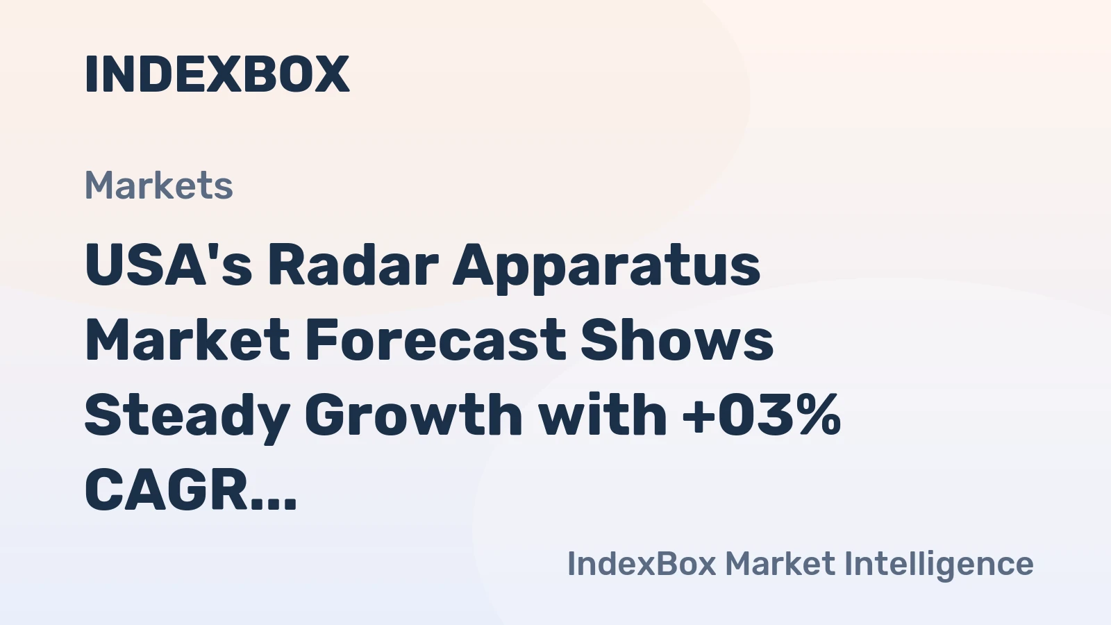 USA's Radar Apparatus Market Forecast Shows Steady Growth with +03% CAGR Through 2035