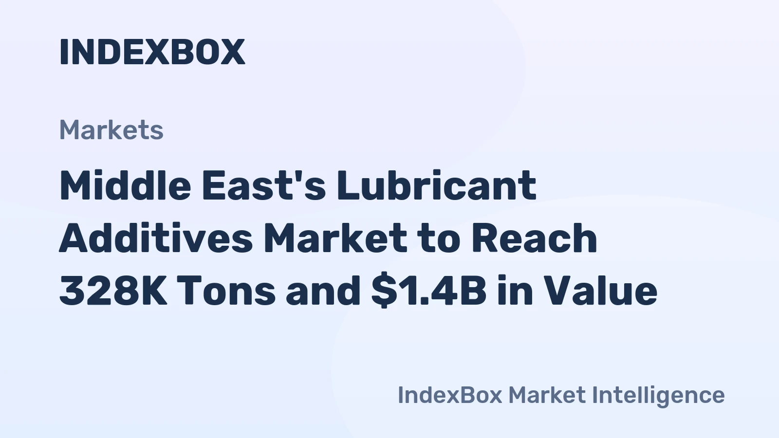 Middle East's Lubricant Additives Market to Reach 328K Tons and $1.4B in Value