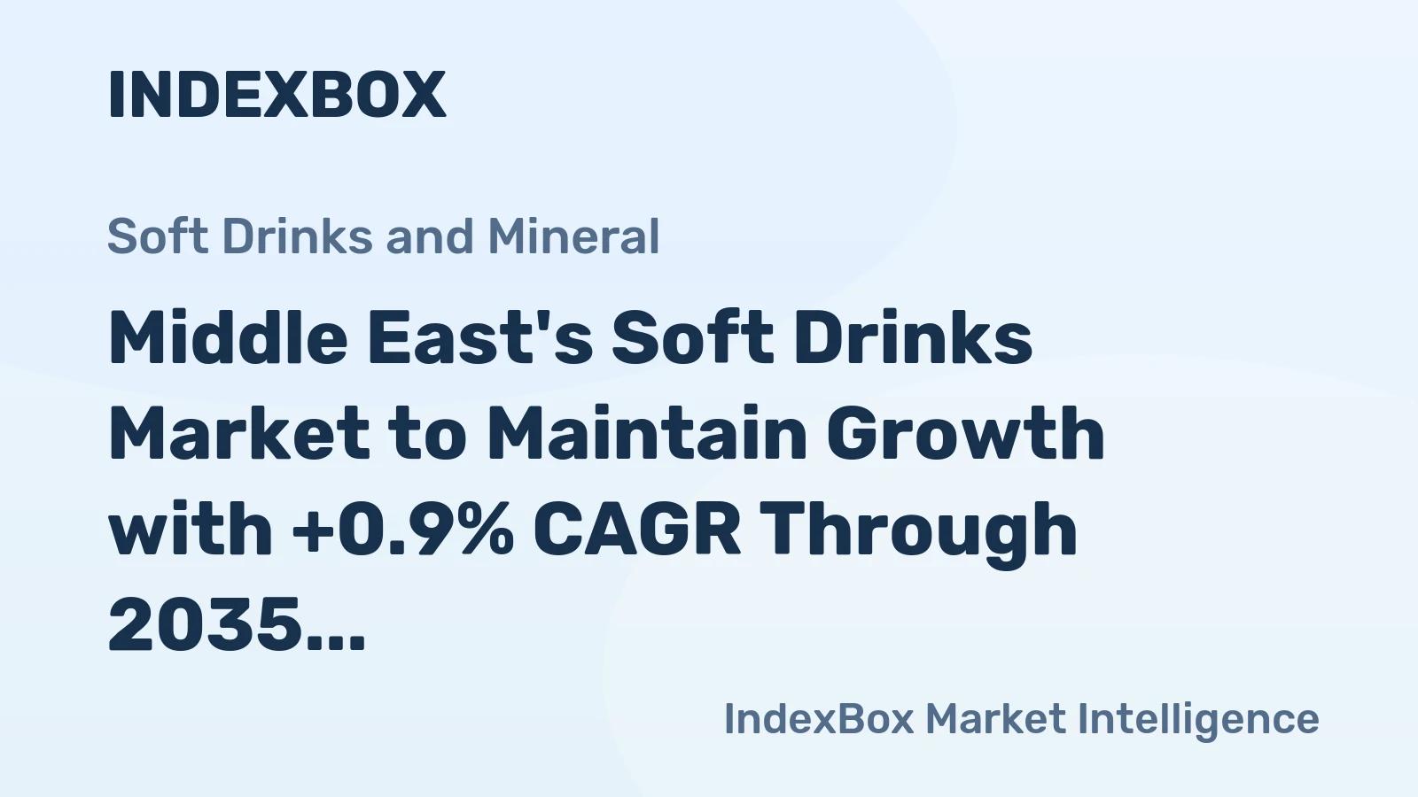 Middle East's Soft Drinks Market to Maintain Growth with +0.9% CAGR Through 2035