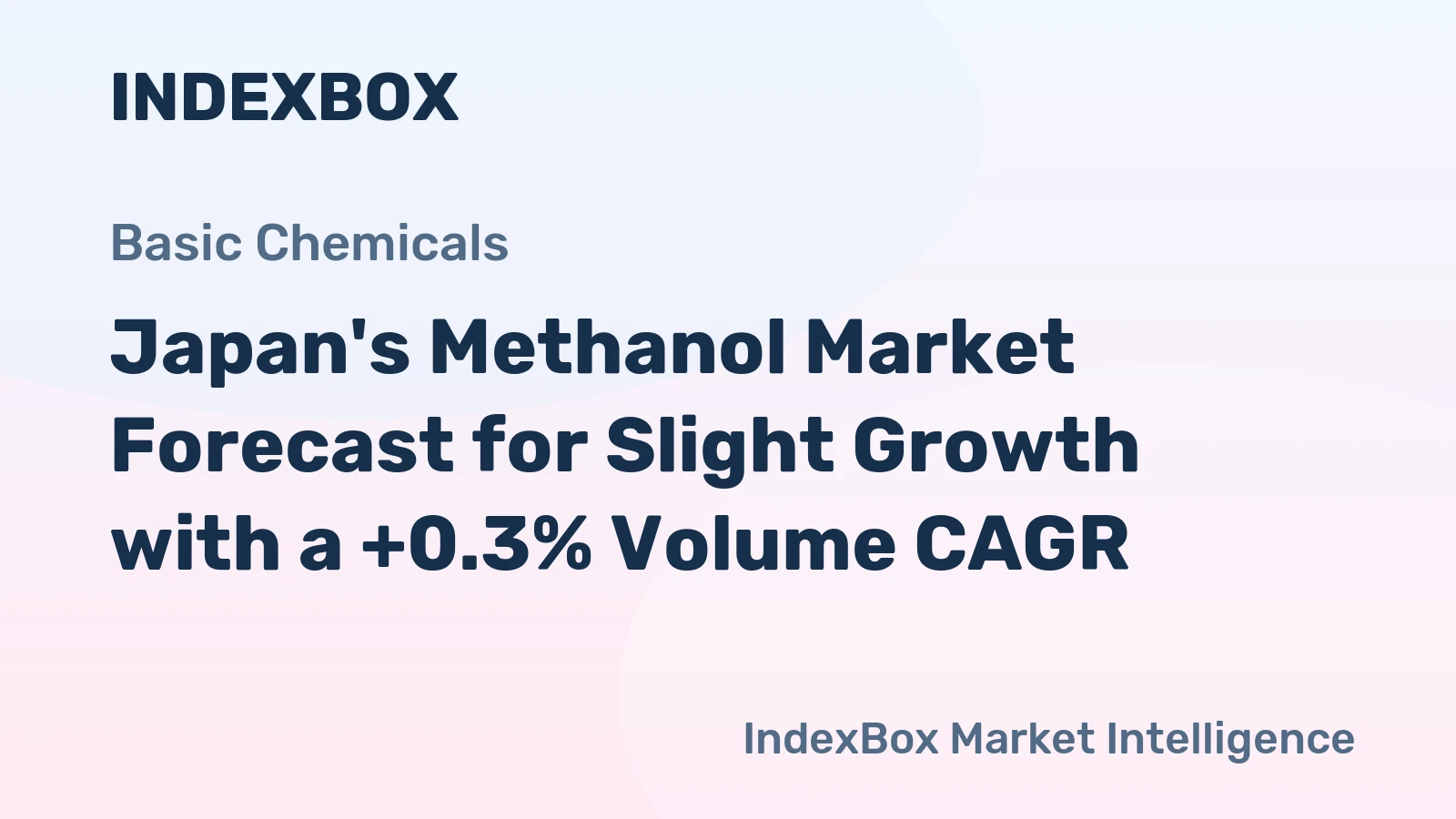 Japan's Methanol Market Forecast for Slight Growth with a +0.3% Volume CAGR