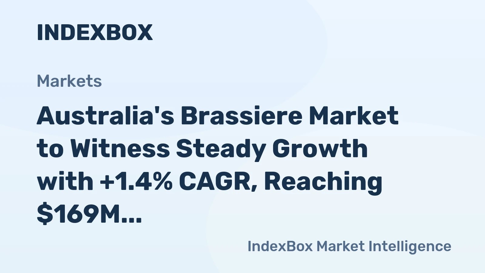 Australia's Brassiere Market to Witness Steady Growth with +1.4% CAGR, Reaching $169M by 2035