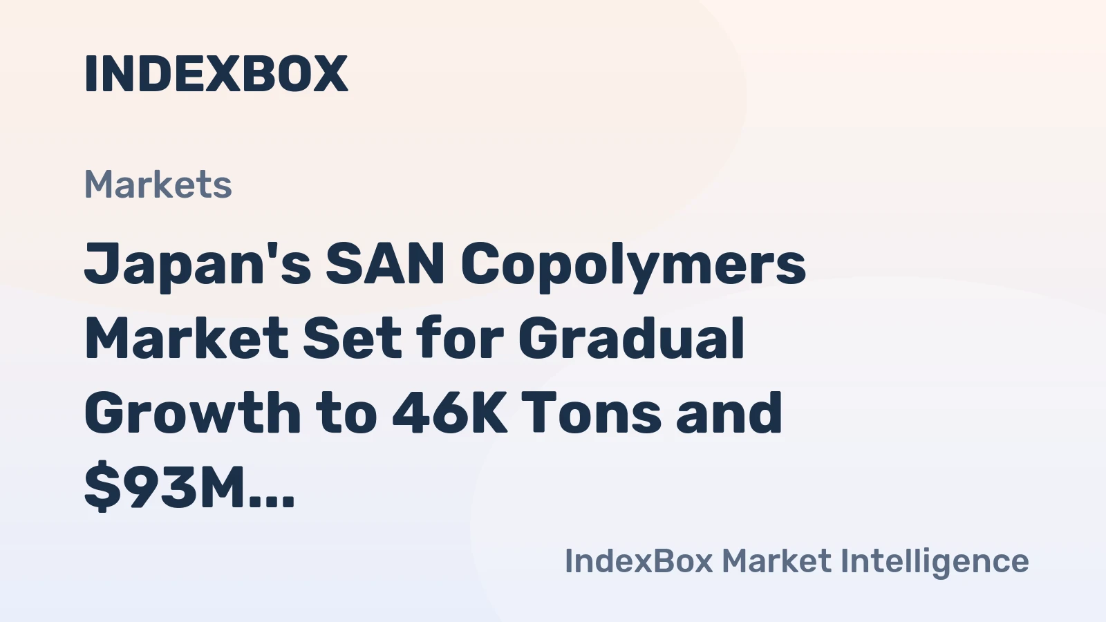 Japan's SAN Copolymers Market Set for Gradual Growth to 46K Tons and $93M by 2035
