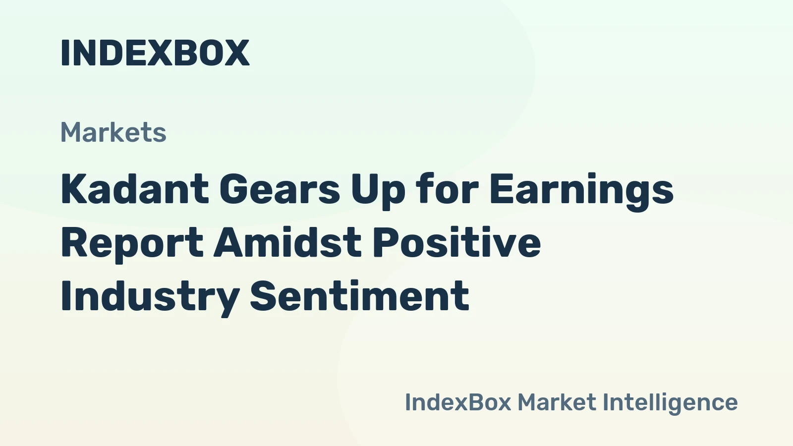 Kadant Gears Up for Earnings Report Amidst Positive Industry Sentiment