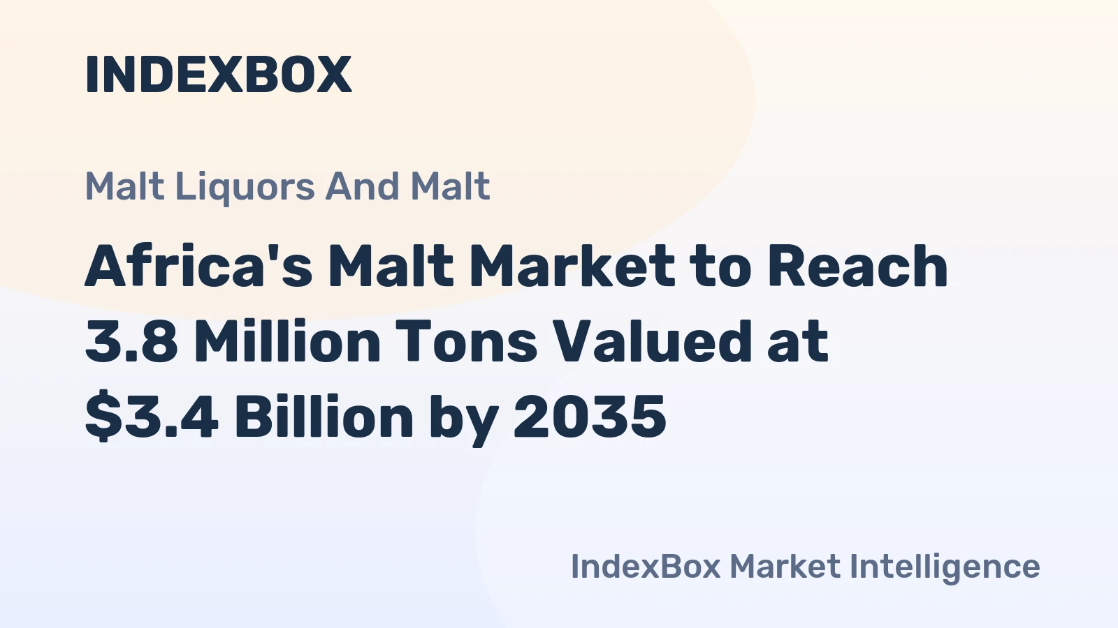 Africa's Malt Market to Reach 3.8 Million Tons Valued at $3.4 Billion by 2035