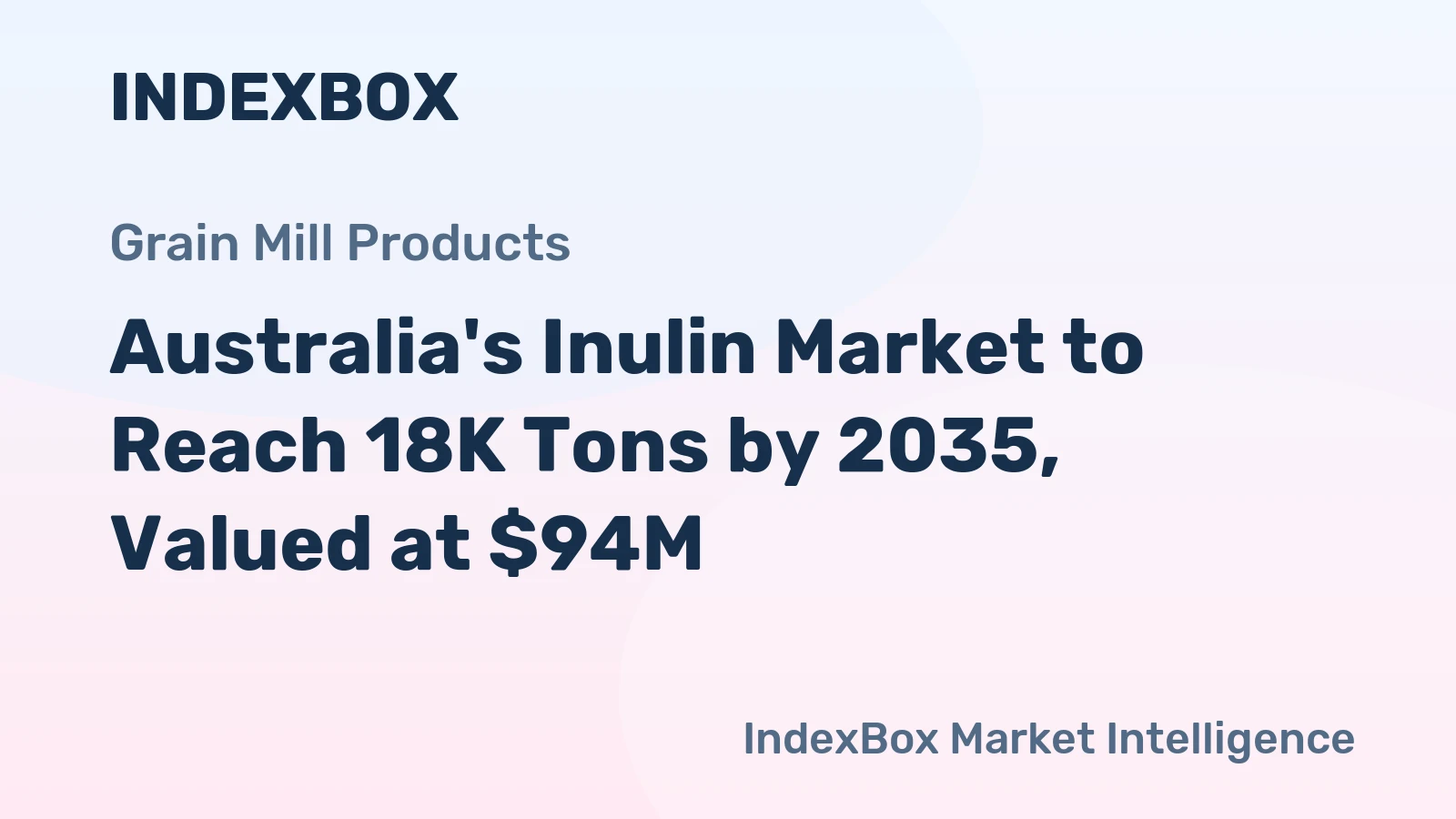 Australia's Inulin Market to Reach 18K Tons by 2035, Valued at $94M