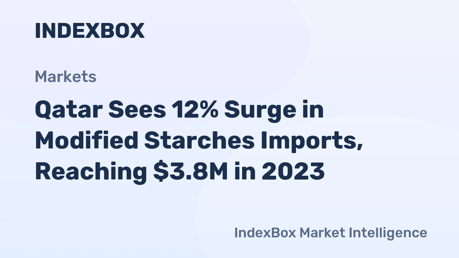 Qatar Sees 12% Surge in Modified Starches Imports, Reaching $3.8M in 2023