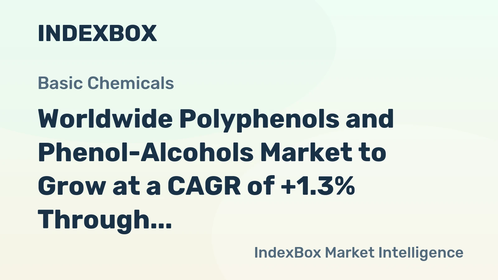Worldwide Polyphenols and Phenol-Alcohols Market to Grow at a CAGR of +1.3% Through 2035