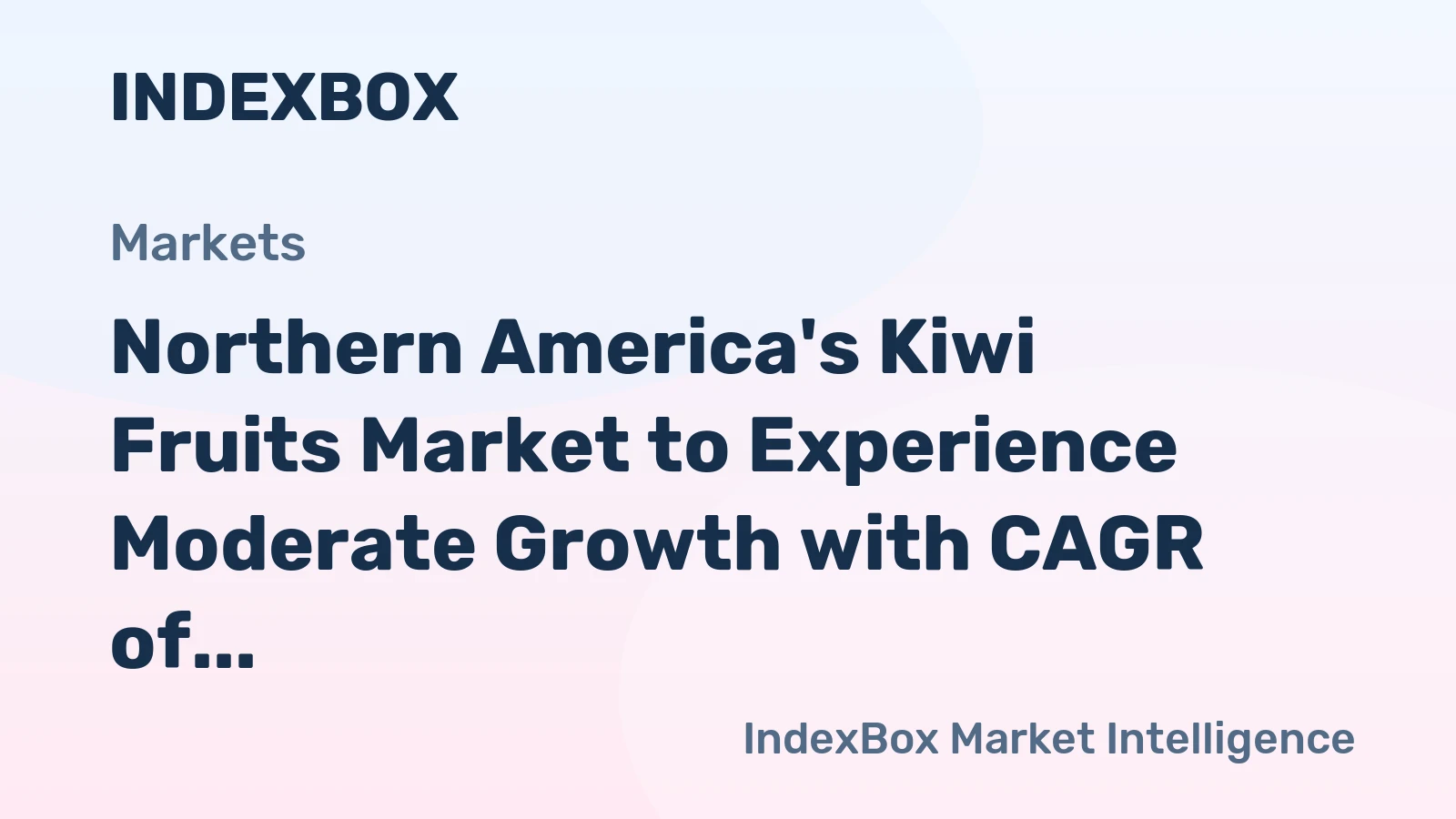 Northern America's Kiwi Fruits Market to Experience Moderate Growth with CAGR of +1.3% from 2024 to 2035