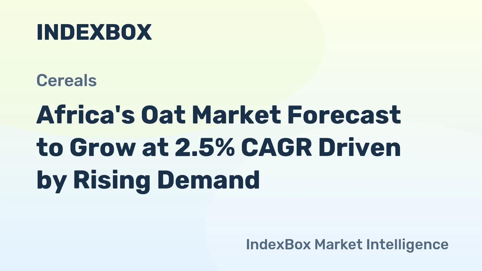 Africa's Oat Market Forecast to Grow at 2.5% CAGR Driven by Rising Demand