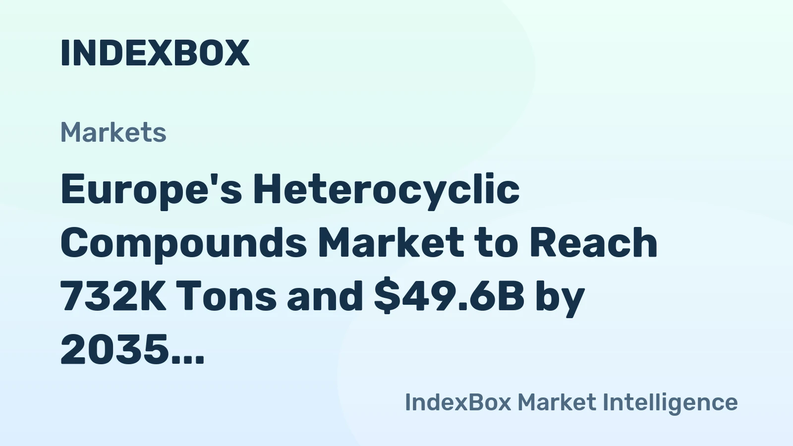 Europe's Heterocyclic Compounds Market to Reach 732K Tons and $49.6B by 2035