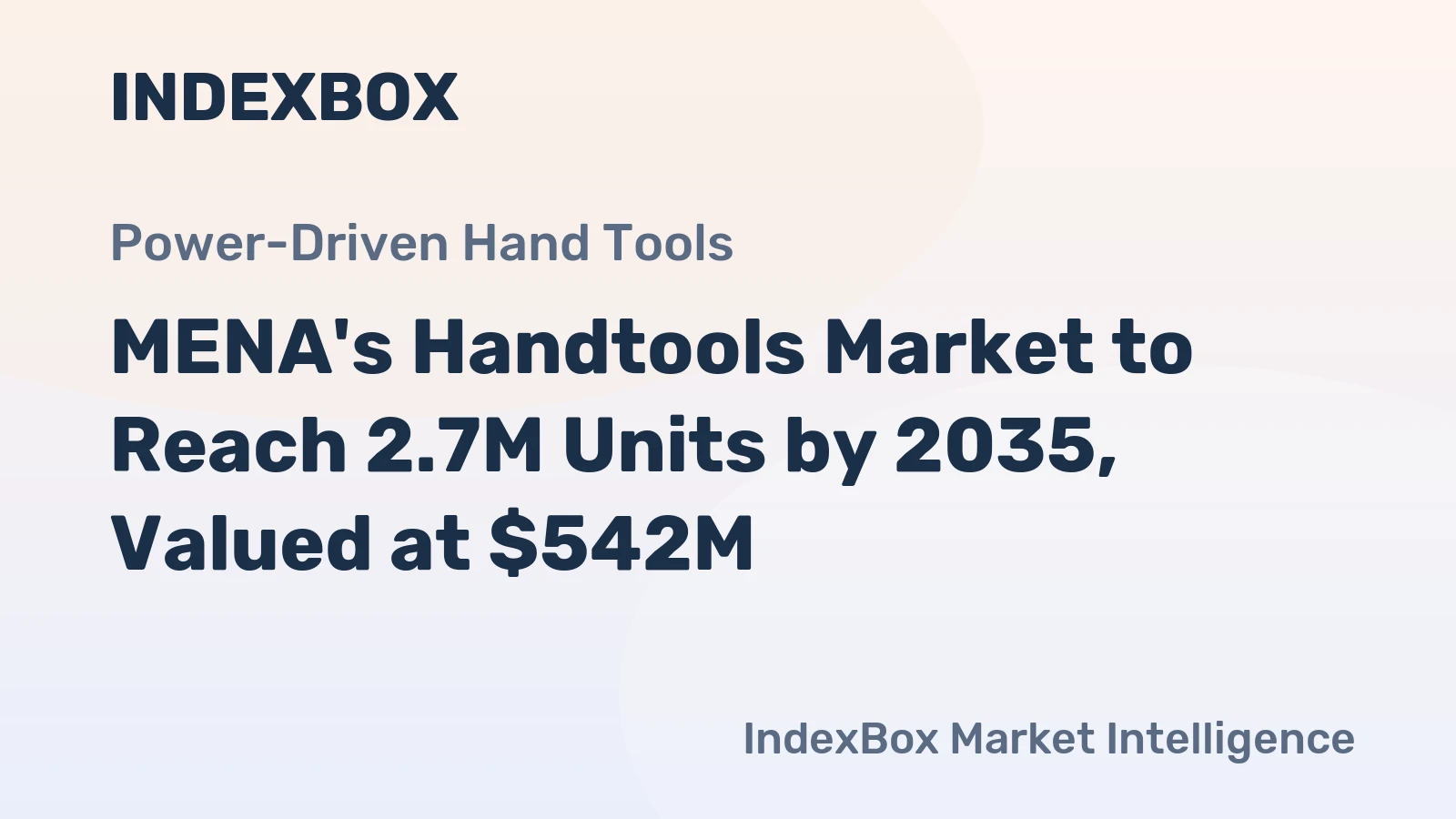 MENA's Handtools Market to Reach 2.7M Units by 2035, Valued at $542M
