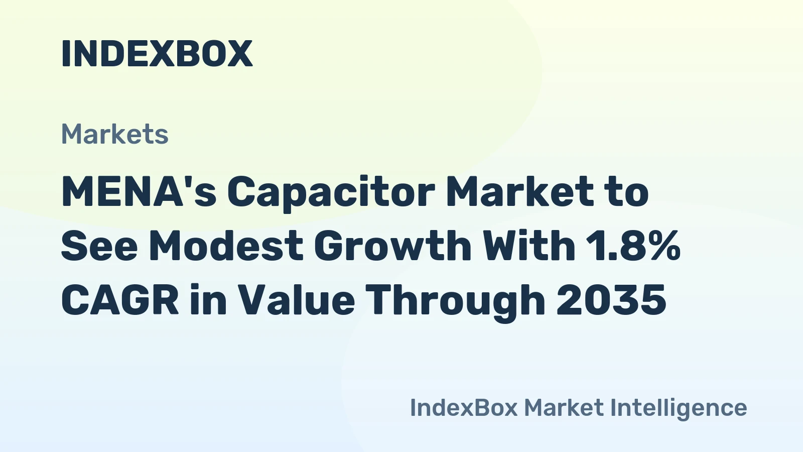 MENA's Capacitor Market to See Modest Growth With 1.8% CAGR in Value Through 2035