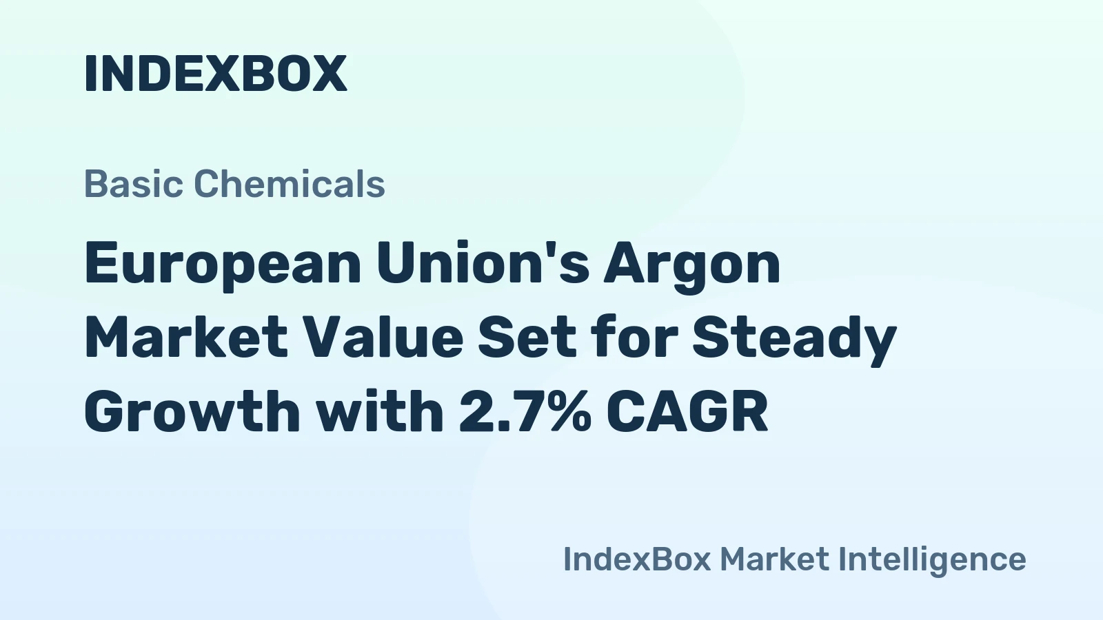 European Union's Argon Market Value Set for Steady Growth with 2.7% CAGR