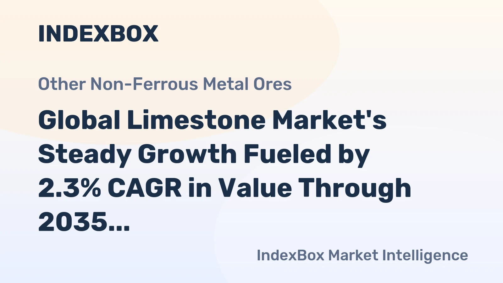 Global Limestone Market's Steady Growth Fueled by 2.3% CAGR in Value Through 2035