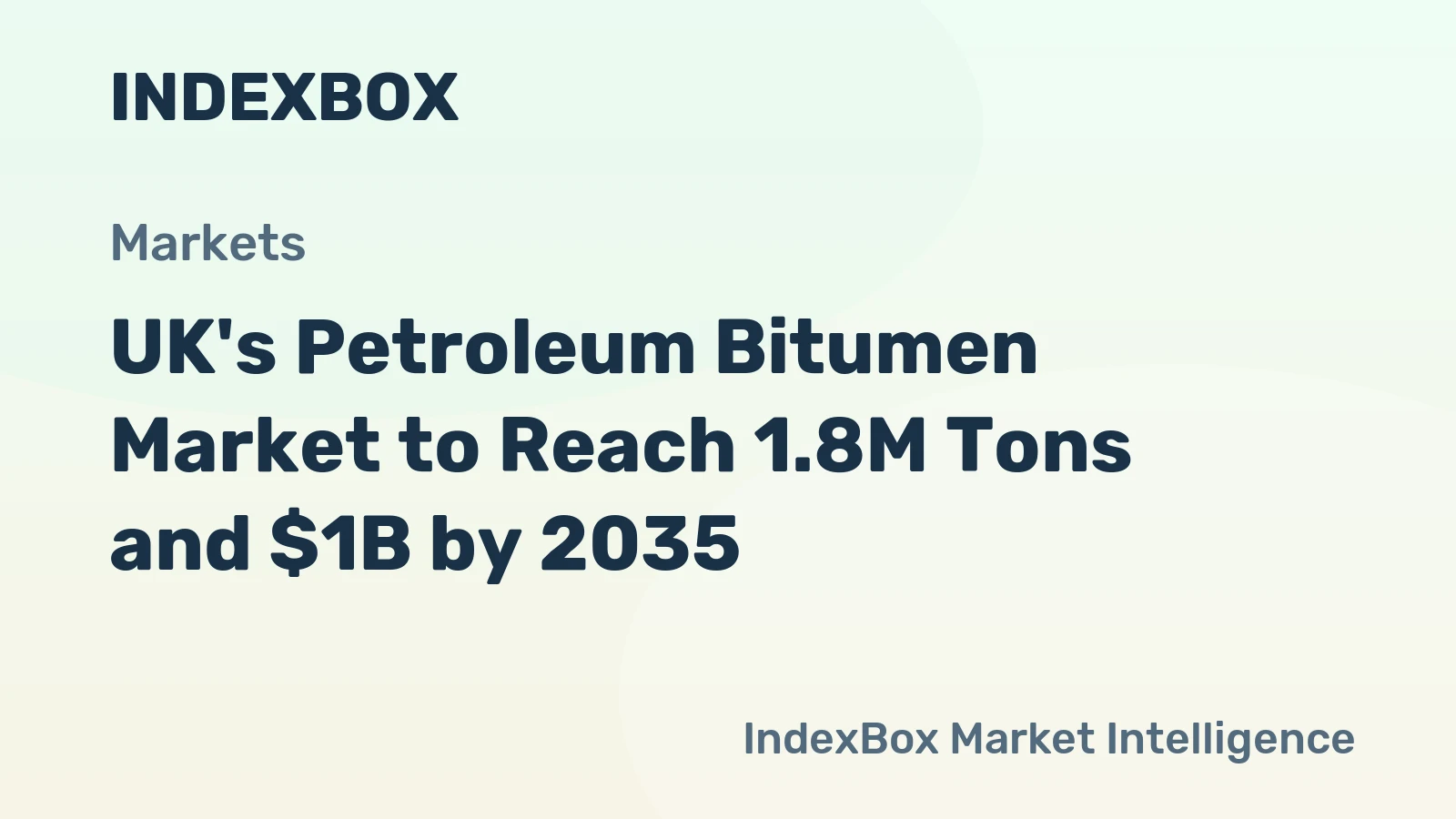 UK's Petroleum Bitumen Market to Reach 1.8M Tons and $1B by 2035