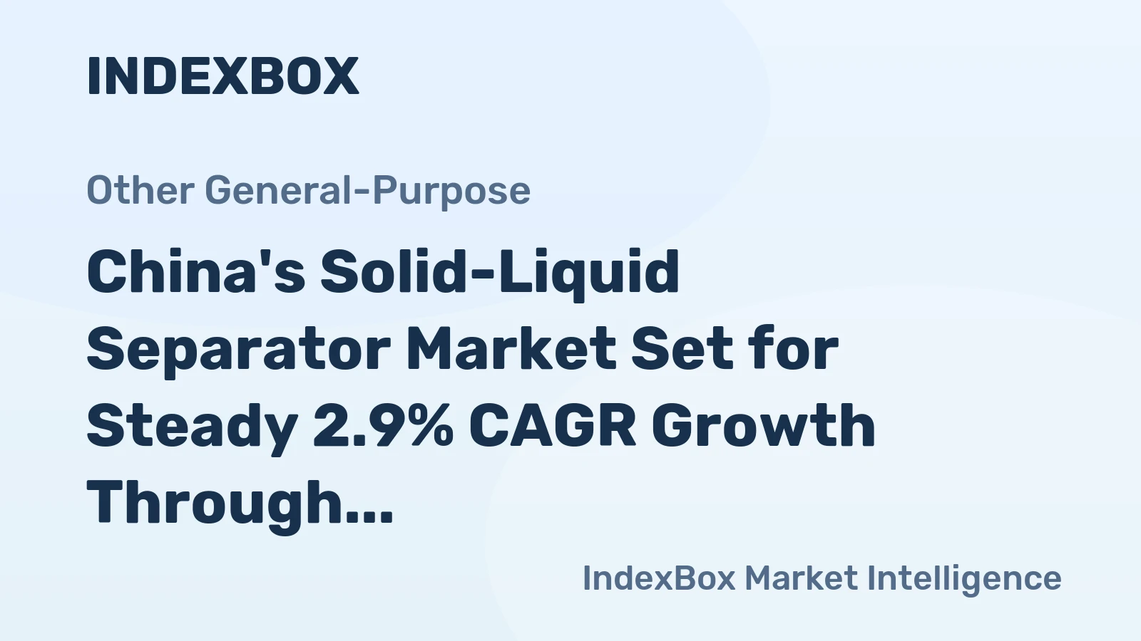 China's Solid-Liquid Separator Market Set for Steady 2.9% CAGR Growth Through 2035