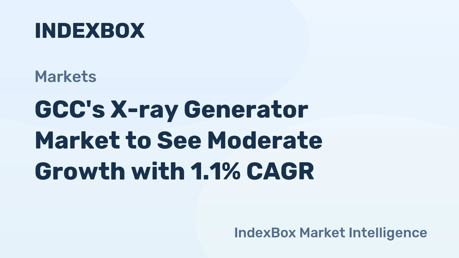 GCC's X-ray Generator Market to See Moderate Growth with 1.1% CAGR