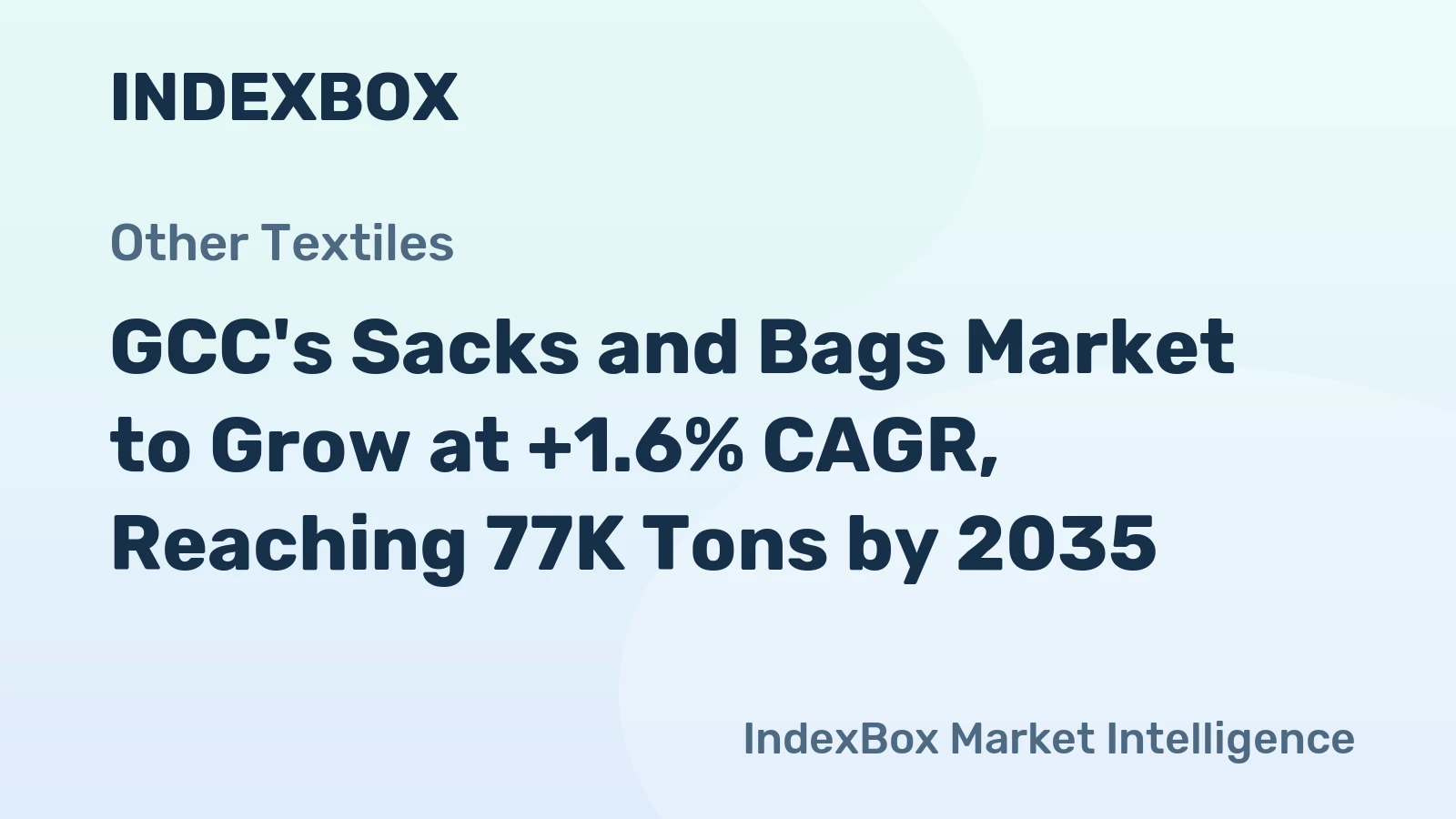 GCC's Sacks and Bags Market to Grow at +1.6% CAGR, Reaching 77K Tons by 2035
