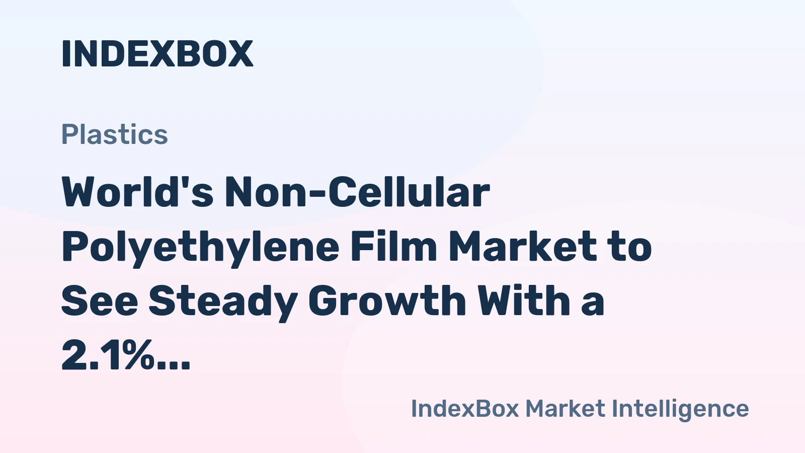 World's Non-Cellular Polyethylene Film Market to See Steady Growth With a 2.1% Value CAGR Through 2035