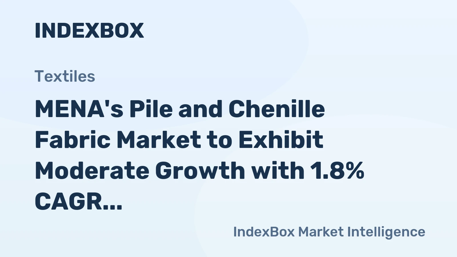 MENA's Pile and Chenille Fabric Market to Exhibit Moderate Growth with 1.8% CAGR