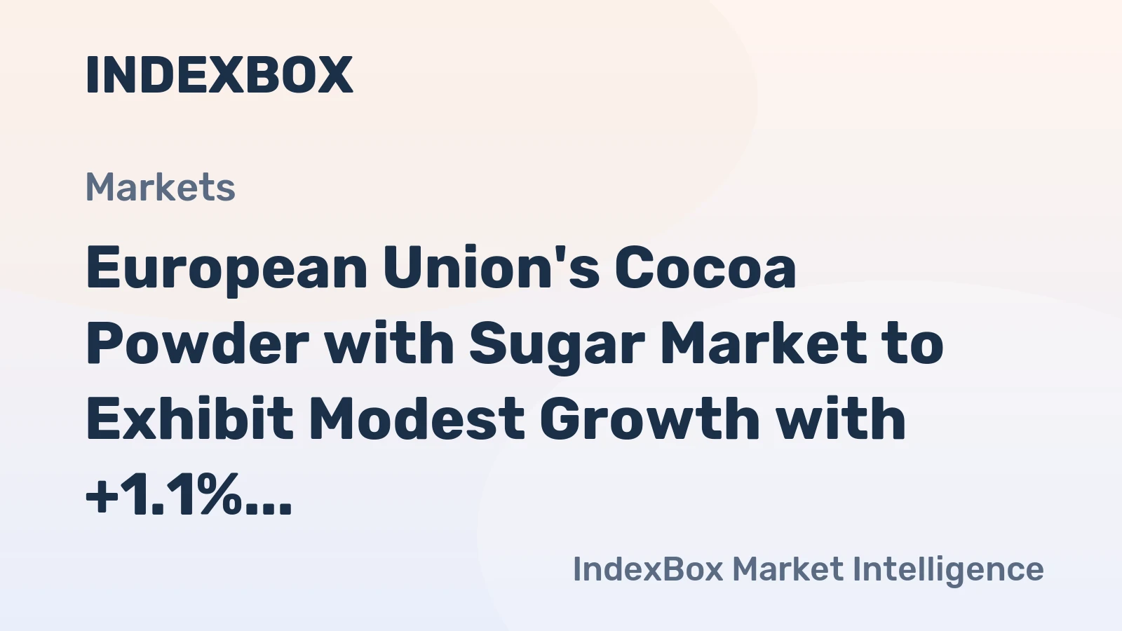 European Union's Cocoa Powder with Sugar Market to Exhibit Modest Growth with +1.1% CAGR through 2035