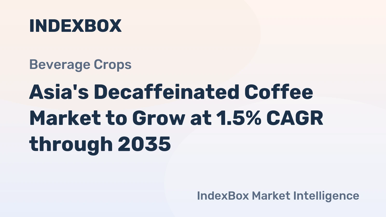 Asia's Decaffeinated Coffee Market to Grow at 1.5% CAGR through 2035