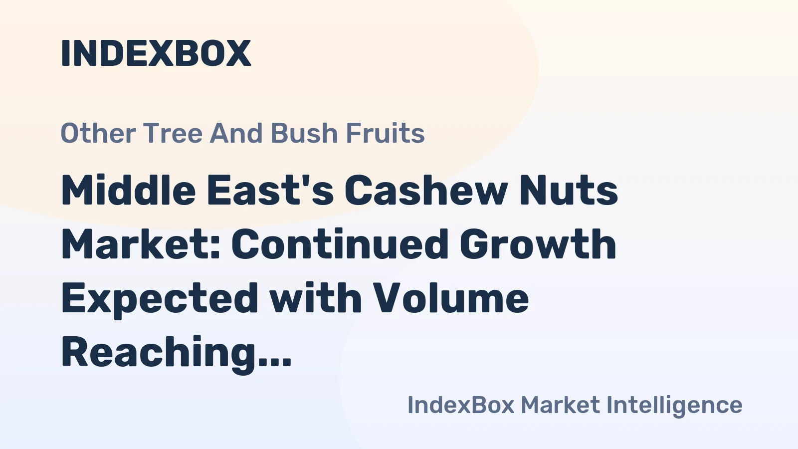 Middle East's Cashew Nuts Market: Continued Growth Expected with Volume Reaching 39K Tons and Value at $46M by 2035