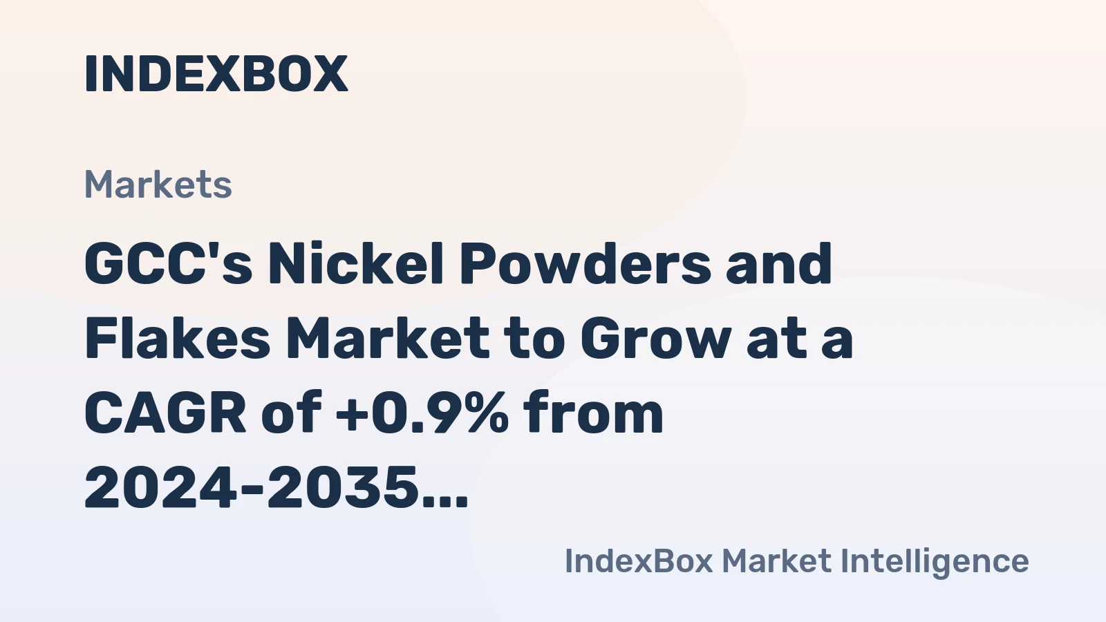 GCC's Nickel Powders and Flakes Market to Grow at a CAGR of +0.9% from 2024-2035, Reaching 1.6K Tons