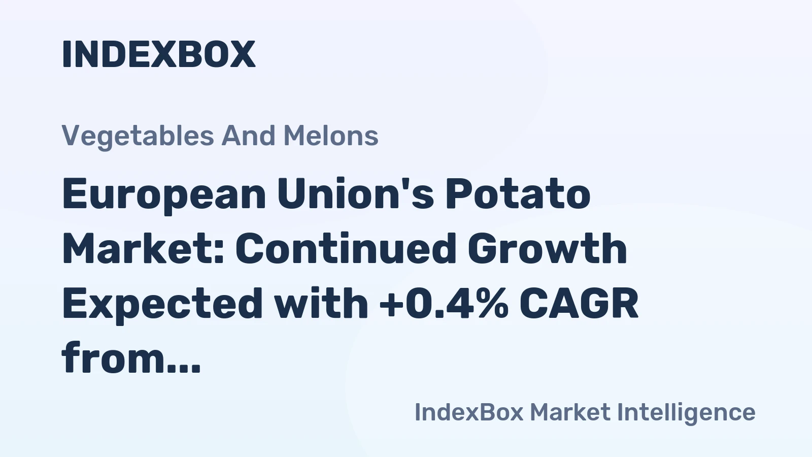 European Union's Potato Market: Continued Growth Expected with +0.4% CAGR from 2024 to 2035