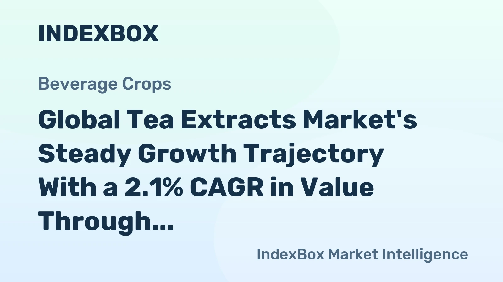 Global Tea Extracts Market's Steady Growth Trajectory With a 2.1% CAGR in Value Through 2035