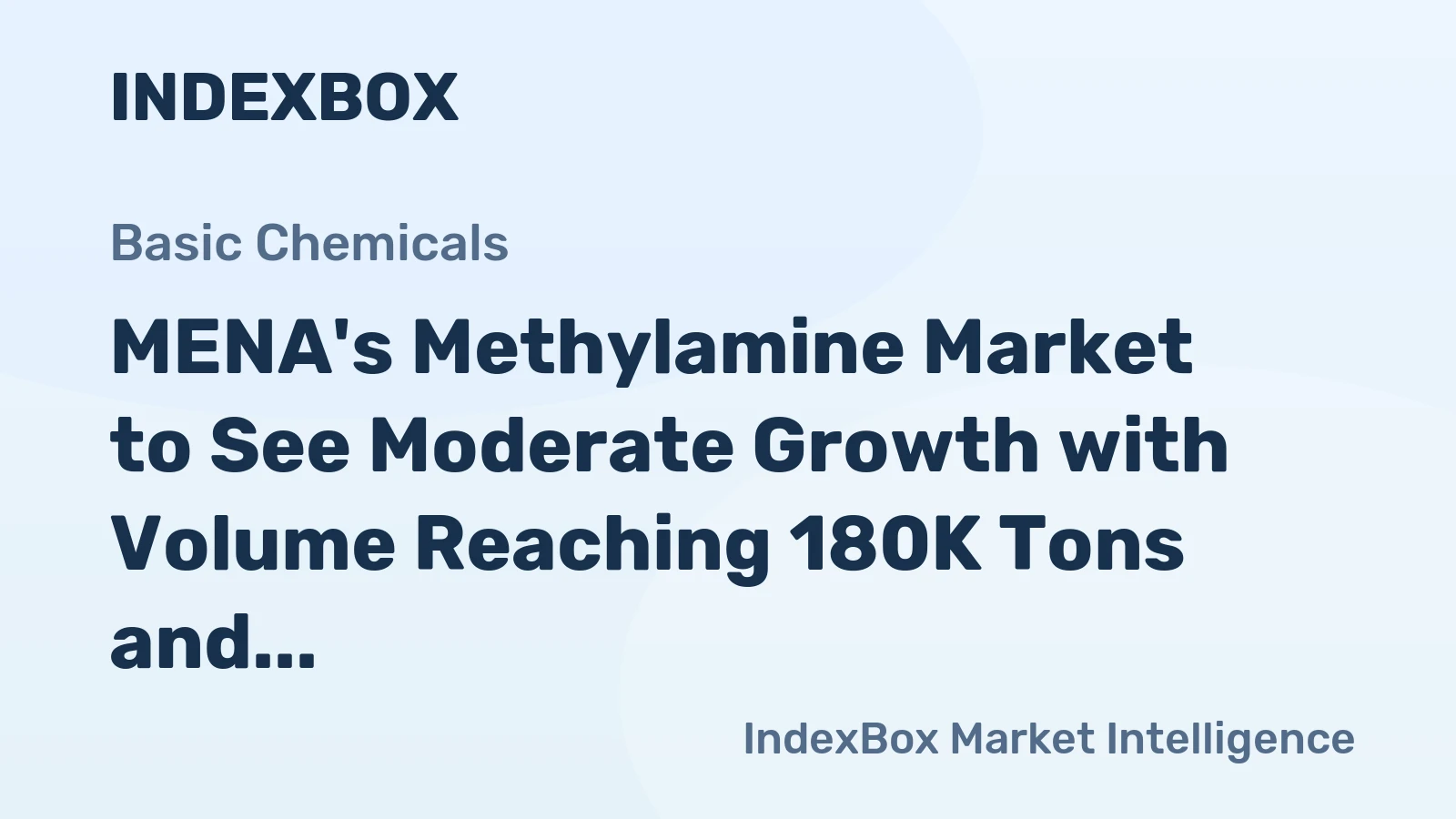 MENA's Methylamine Market to See Moderate Growth with Volume Reaching 180K Tons and Value Hitting $324M by 2035
