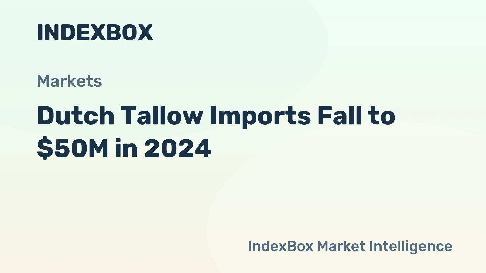 Dutch Tallow Imports Fall to $50M in 2024