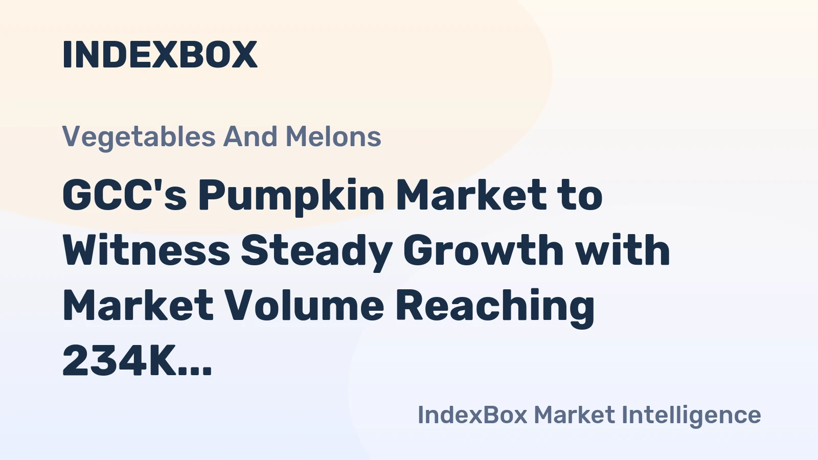 GCC's Pumpkin Market to Witness Steady Growth with Market Volume Reaching 234K Tons and Value Reaching $278M by 2035