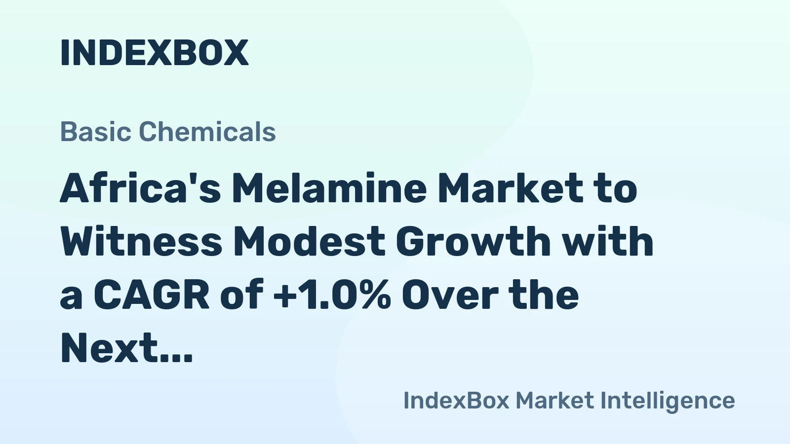 Africa's Melamine Market to Witness Modest Growth with a CAGR of +1.0% Over the Next Decade