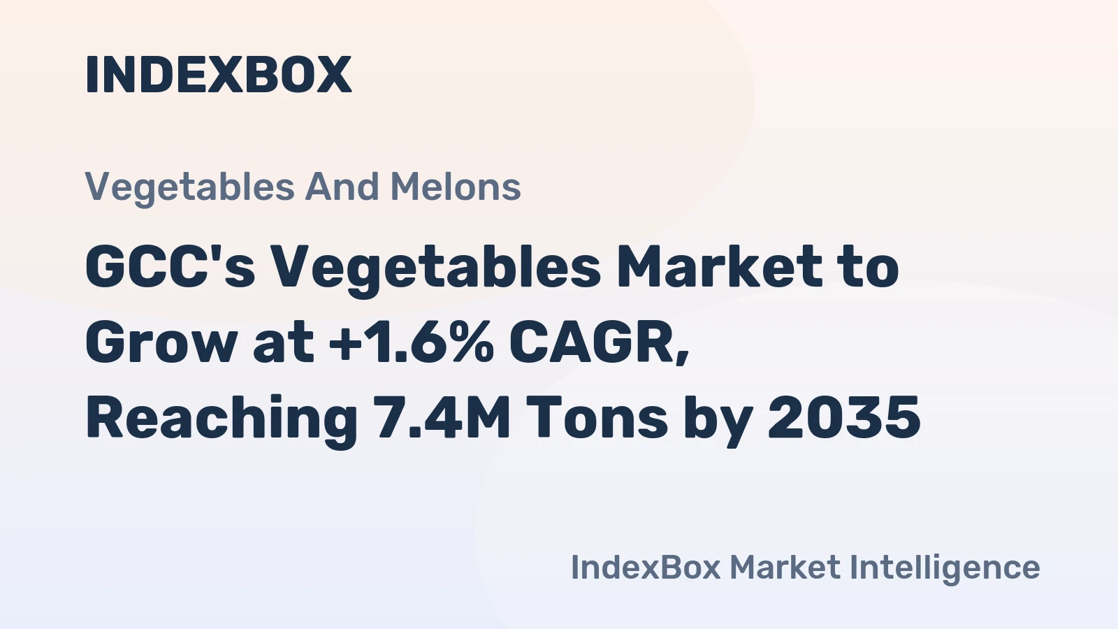 GCC's Vegetables Market to Grow at +1.6% CAGR, Reaching 7.4M Tons by 2035