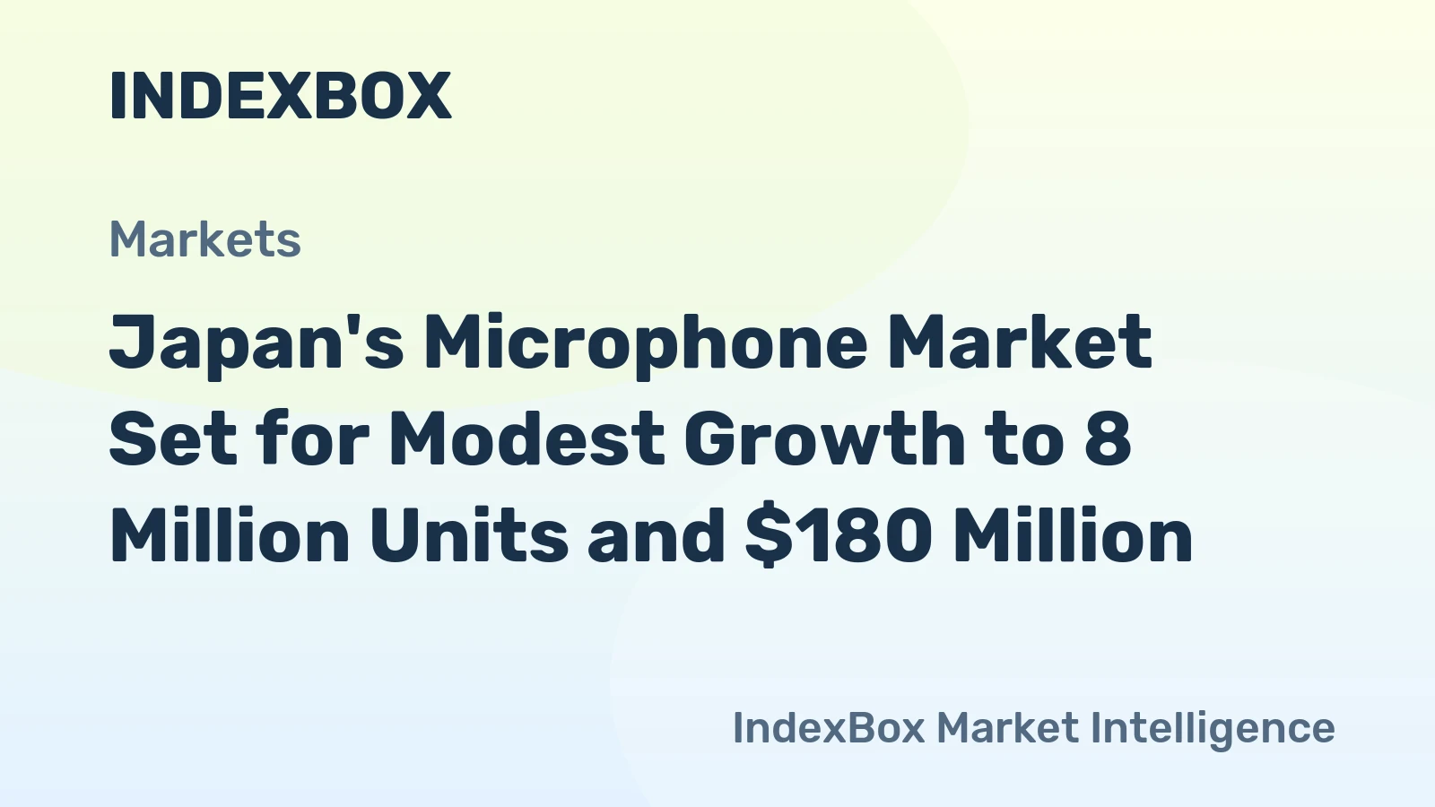 Japan's Microphone Market Set for Modest Growth to 8 Million Units and $180 Million