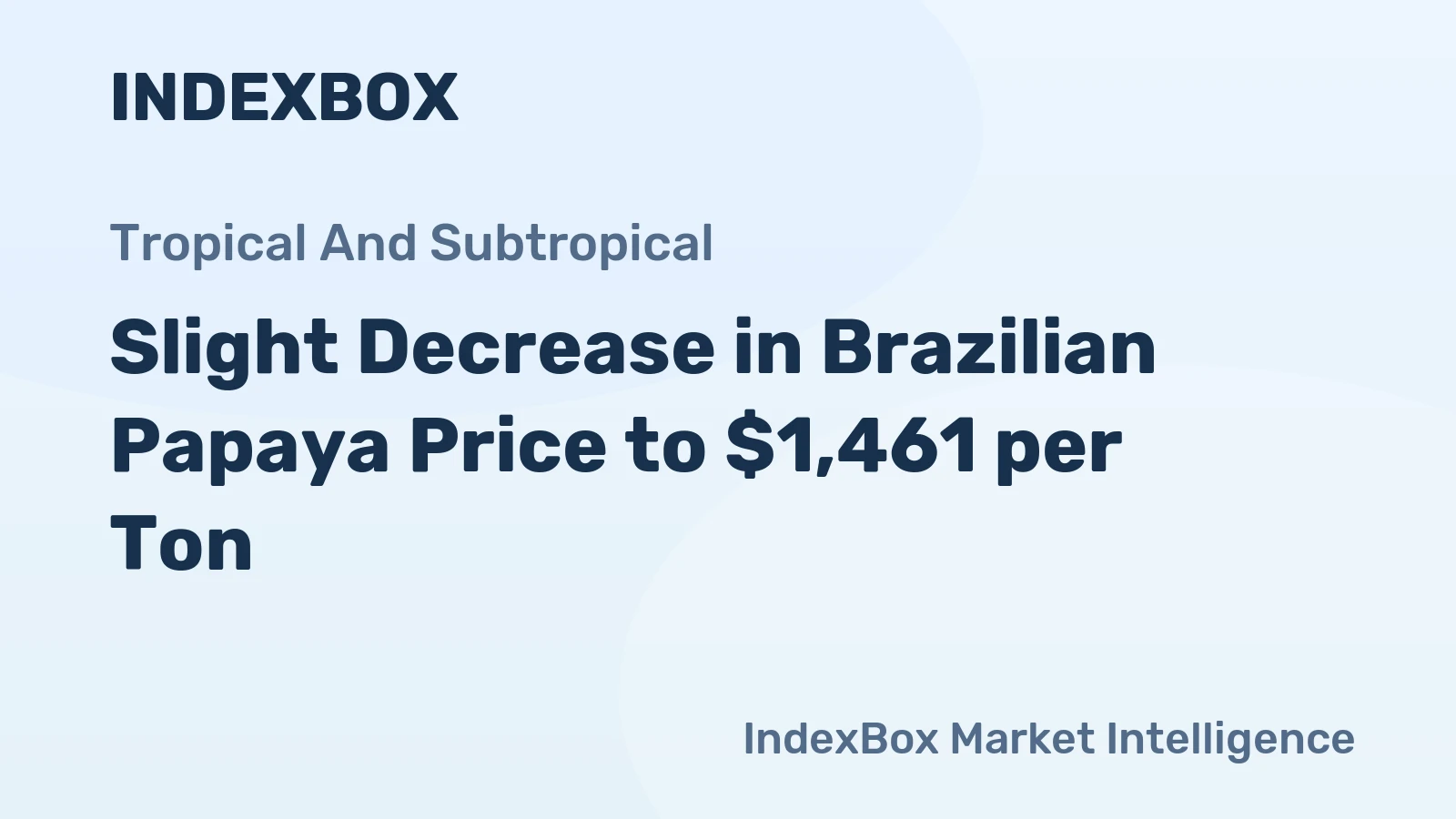 Slight Decrease in Brazilian Papaya Price to $1,461 per Ton